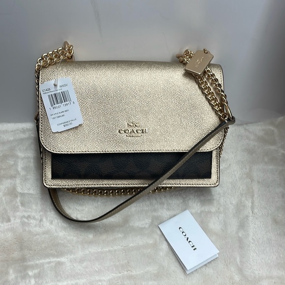 Coach | Bags | Nwt Coach Klare Signature Metallic Crossbody | Poshmark